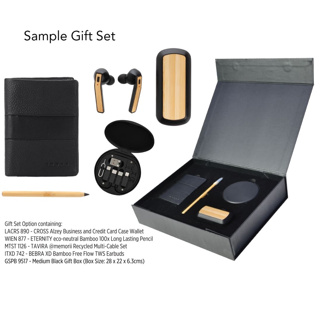 Gift Set Packaging with Magnet Closing (Medium) - Black | Jasani